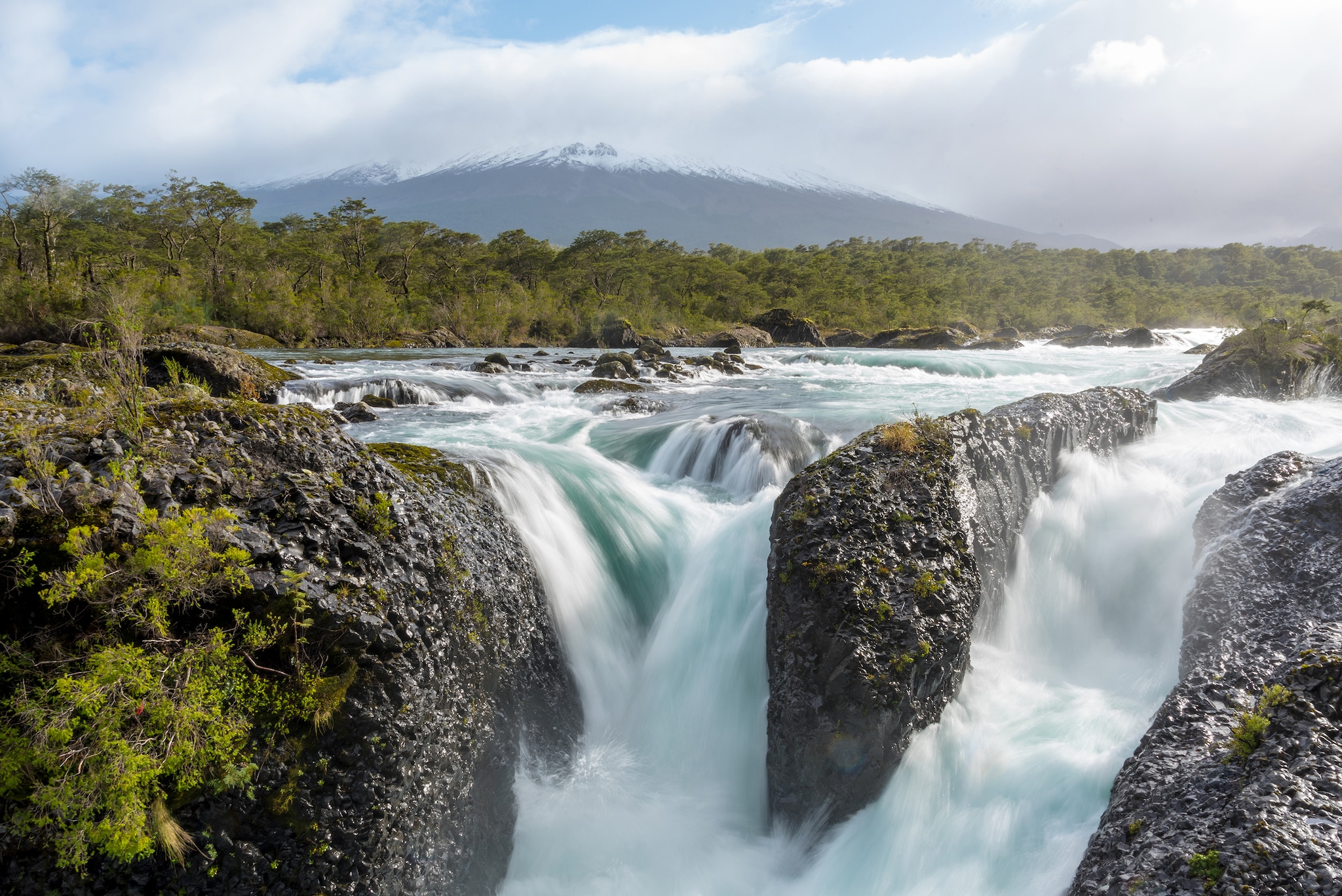 volcano-waterfall-lake